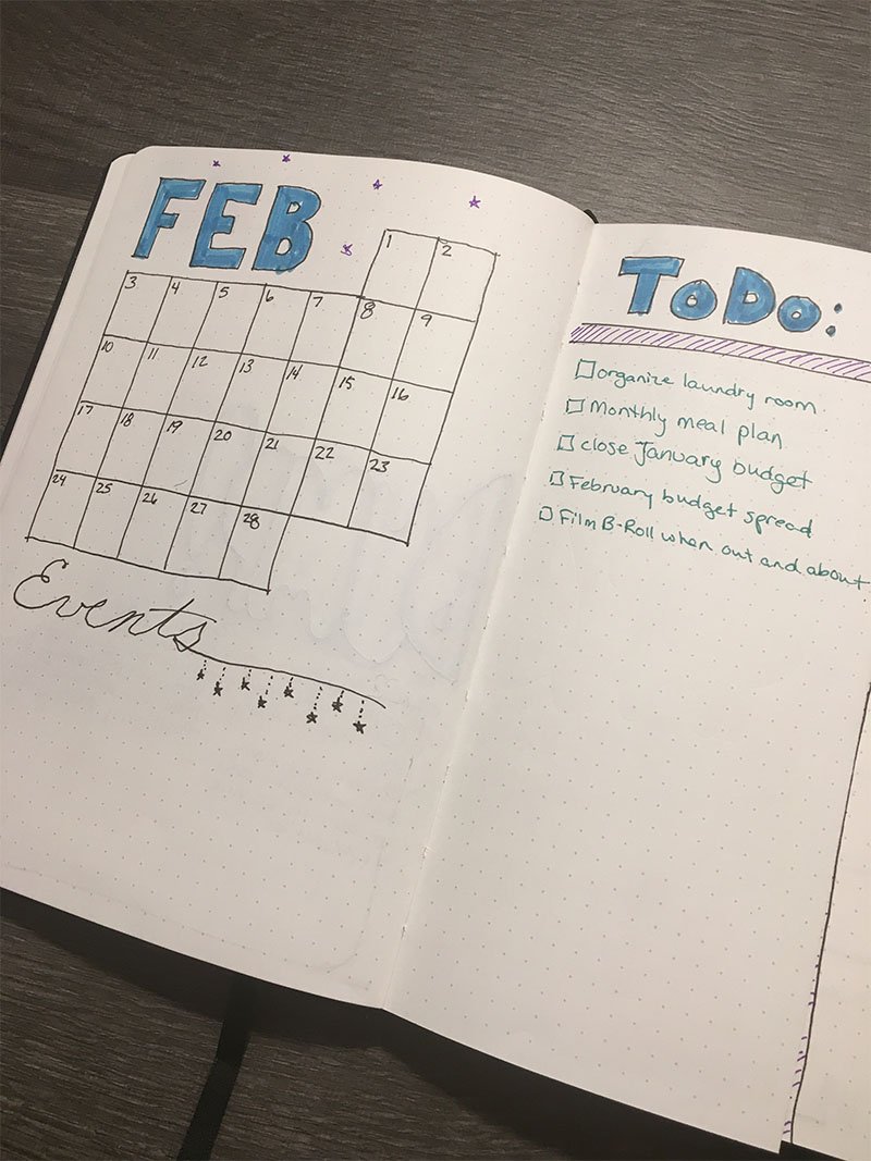 February Bullet Journal Set Up In A Minimalist Style | Plan With Me ...